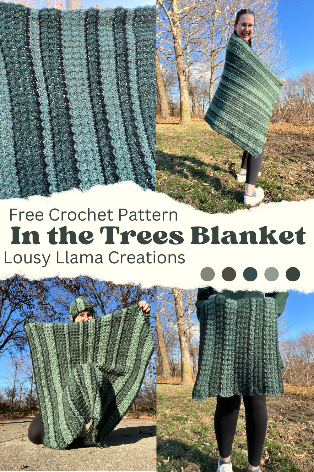 In the Trees Blanket – Free Crochet Pattern – Lousy Llama